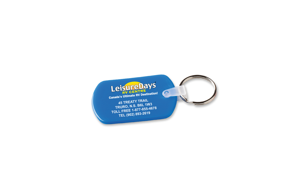 Oblong thin flexible key-ring - Promo Plastik